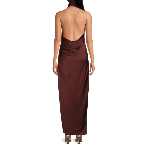 Gianni Bini | Dresses | Gianni Bini Satin High Neck Long Dress In ...